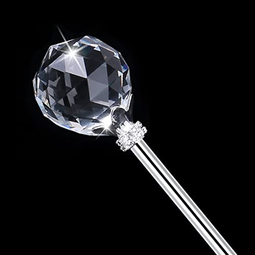 GlSAKE Crystal Scepter White Fairy Princess Wand Queen Scepter Fancy ...