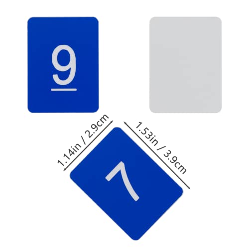 Plastic Numbered Tags Number Disc Number Token Rectangle (0-100, Blue ...