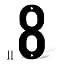 4 Inch Metal House Numbers, Door Numbers and Letters, Black Modern ...