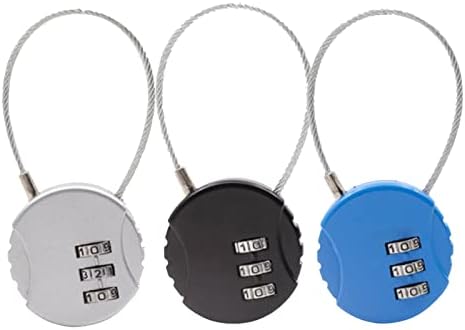 3 PCS 3-Digit Combination Lock Gym Locker Lock Waterproof Outdoor Mini ...