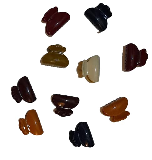 WUKAYA Set of 10 matte finish mini clature hair accessories for girls ...