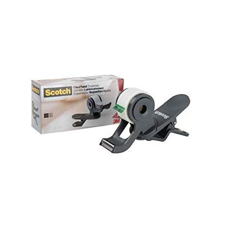 Scotch Clip and Twist Portable Dispenser, Clip to Tables, Desks ...