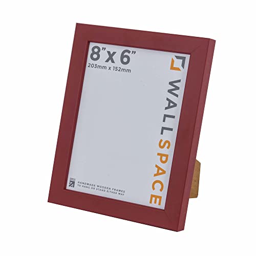 Wall Space 8×6 Red Frame | Dark Red Photo Frame 8 x 6 inches | 8×6 Red ...
