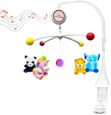 Buy Wembley Crib Cot Mobile Hanger 0-2 Yrs Hanging Soft Toys Rattle ...