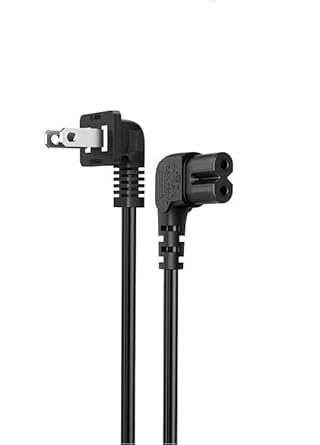 Amazon.com: TV Power Cord 90 Degree Angled L-Shaped 18 AWG Angled 2 ...