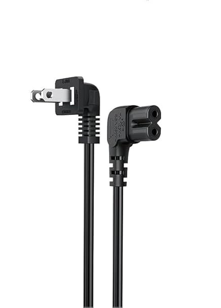 Amazon.com: Power Cord for Samsung TV 2-Prong L-Shaped AC Power Cord ...