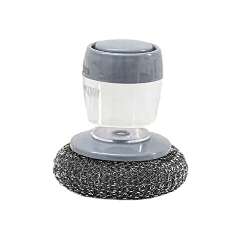 Divik Soap Dispensing Palm Brush Dish Washing Liquid Brush Pot Utensils ...