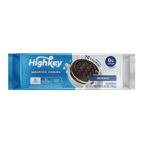 Amazon.com: HighKey Original Sandwich Cookies, Low Calorie, Sugar Free ...