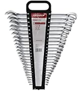 Gedore Red Combination Spanner Set, 17 Pieces, SW 6-22, Chrome Vanadium ...