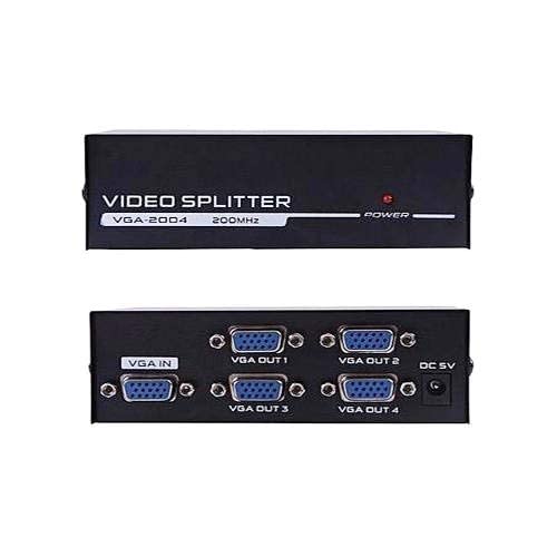 MaK World®4 Port VGA Video Splitter, VGA Switch 200MHz 1 VGA Input 4 ...