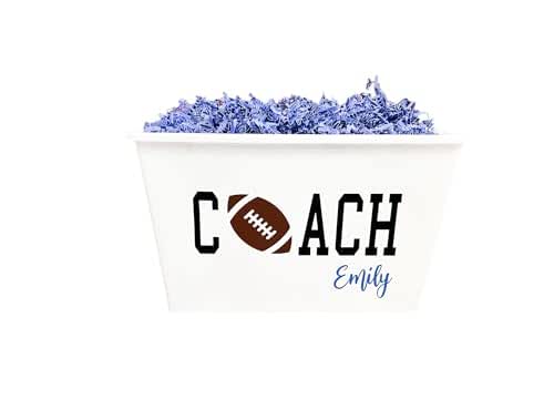 Amazon.com: Personalized Team Name Football Coach Sport Gift Basket ...