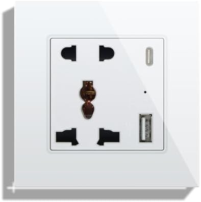 BSEED Single 5 Pin Universal Wall Socket with USB C & USB A - 1 Gang ...