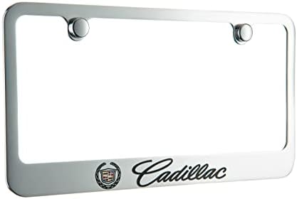 Amazon.com: Cadillac with 1 Logo Chromed License Frame, Officially ...