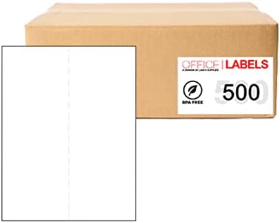 500 Sheets of Shipping Labels 8-1/2'' x 11" 1up 500 Labels 5165 8165 by ...