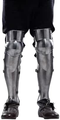 Amazon.com: Medieval Knight Leg Greaves with Knee Caps – Polished 18 ...