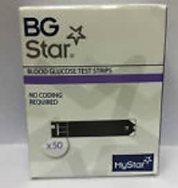 BG Star Blood Glucose Test Strips 1 x 50 No Coding Required : Amazon.co ...
