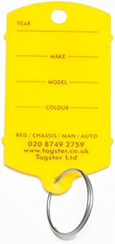 Arrow Yellow Self-Locking Key Tags (1,000 per pack) Size 4 1/2 x 3/4 ...