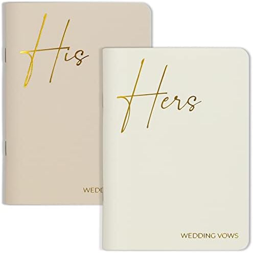 Amazon.com: Ling's Moment Handcrafted Vow Books Wedding Vows Book His ...