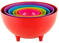 Zak Designs 1442- 7795E Set de 6 saladiers footie rouge ext. couleurs ...