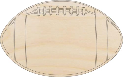 Amazon.com: Sport Football - Laser Cut Out Unfinished Wood Craft Shape ...