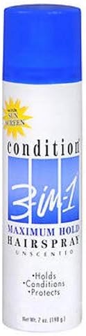 Amazon.com : Condition 3-in-1 Maximum Hold Unscented Hairspray, 7 Ounce ...