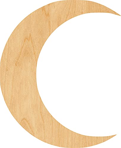 Amazon.com: Crescent Moon 1 Laser Cut Out Wood Shape Craft Supply - 2 ...