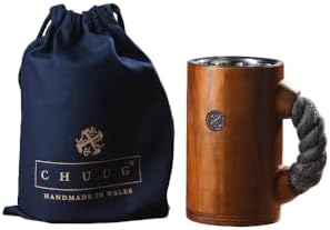 Chuug The Dusk V2 Wooden Beer Tankard Charcoal Rope Handle with Gift ...