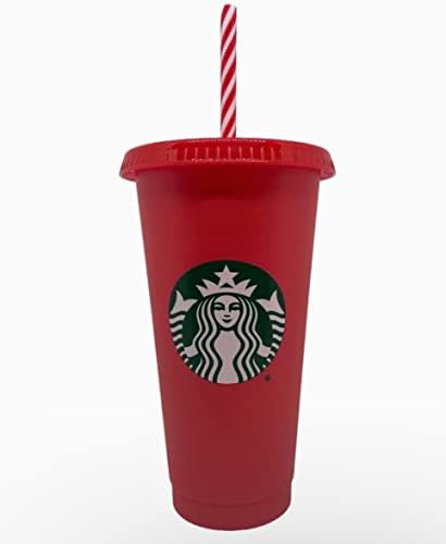 Starbucks Christmas Siren Logo Reusable Plastic Red Cold Cup 24 Fl Oz ...