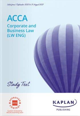 CORPORATE AND BUSINESS LAW (LW - ENG) - STUDY TEXT: Amazon.co.uk ...