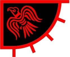 Amazon.com : Red VIKING RAVEN FLAG w/ SEWN in RAYS, 3'x4' banner ...