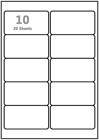 PACK4YA 10 Labels per A4 Sheet, 99.1 x 57 mm White Self Adhesive ...