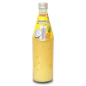 Amazon.com: Parrot Coconut Milk With Nata De Coco Drink Pineapple 485ml 16.4 fl.oz （Pack of 6 ...