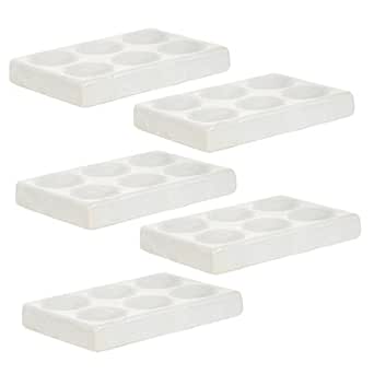 SOESFOUFU 5Pcs Porcelain Spot Plate Ceramic Reaction Plate for ...