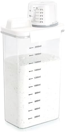 Washing Powder Storage Container, 1800ml Capacity Laundry Room ...