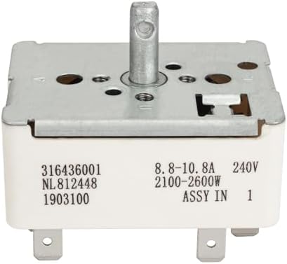 Amazon.com: 316436001 Surface Burner Control Switch Fits Frigidaire ...