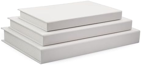 Amazon.com: AuldHome Design Faux Book Stack (Cream); Blank Set of 3 ...