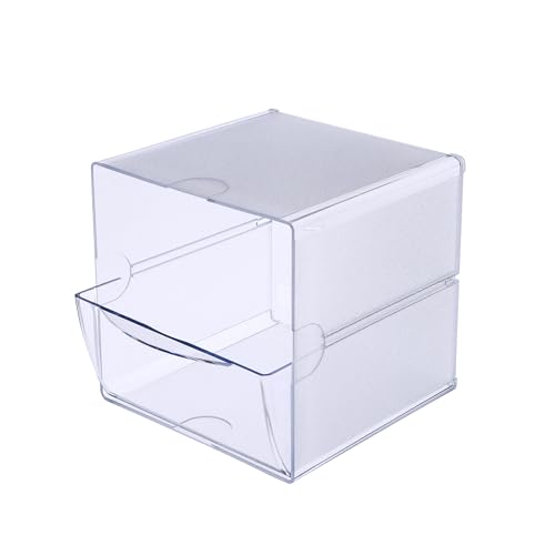 Deflecto Stackable Cube Organizer, Desk and Craft Organizer, 1 Drawer ...