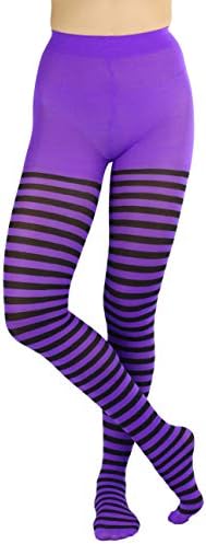 ToBeInStyle Women's Nylon Horizontal Striped Tights at Amazon Women’s ...