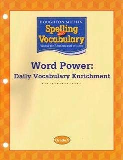 Houghton Mifflin Spelling and Vocabulary: Word Power: Daily Vocabulary ...