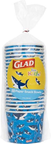 Snapklik.com : Glad Disposable Paper Snack Cups In Shark Design Snack ...