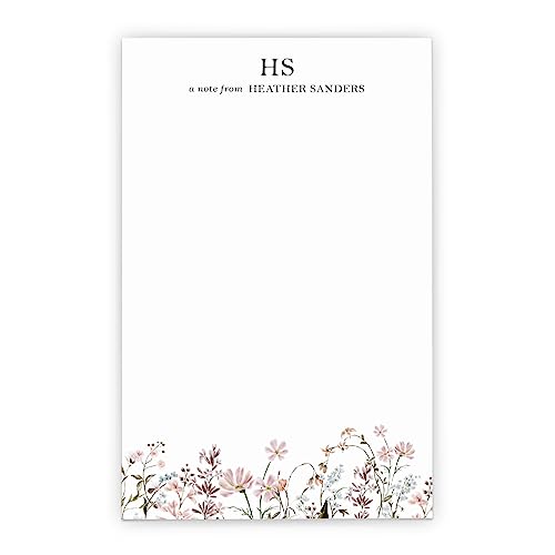 Amazon.com: Personalized Elegant Monogrammed Note Pad Set, Womens ...