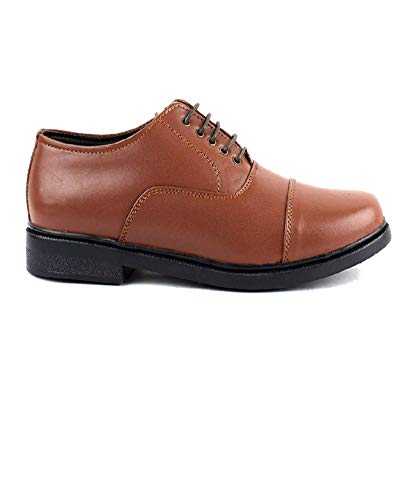 Buy STEEL GUARD Mens Leather NCC Military Army Police Oxford Formal ...
