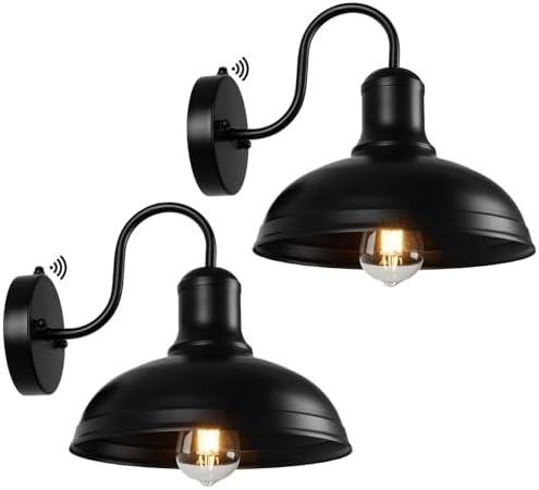 ElilyGiA Gooseneck Barn Lights Outdoor Dusk to Dawn Wall Sconces ...