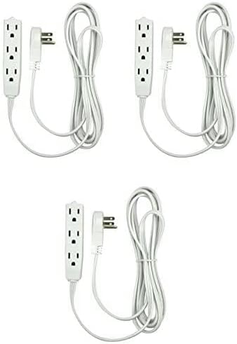 Amazon.com: Flat Multiple Outlet Extension Cord 10 Ft for Indoor Use by ...