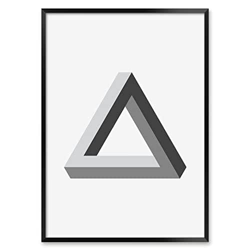 Amazon.com: Penrose Triangle Poster, Mathematics Wall Art with ...