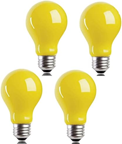 2-Pack BlueX A19 Amber Yellow LED Bug Light Bulb No Blue Light 650 ...