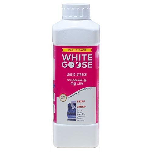 WHITE GOOSE Liquid Starch(Antibacterial and Floral Fragrance)(1000ml ...