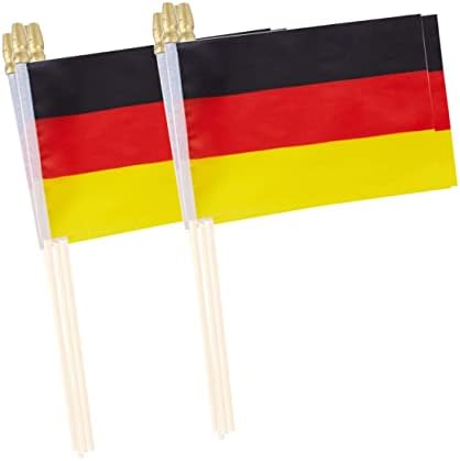Amazon.com: Lebei German Flag Mini Small Germany Handheld Stick Flags ...