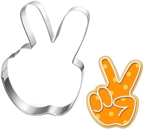 Amazon.com: Peace Hand Cookie Cutter-4.25 Inch-Diswasher Safe-Peace ...