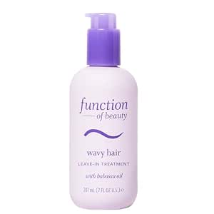 Amazon.com : FUNCTION OF BEAUTY Leave In Conditioner Treatment for Wavy ...